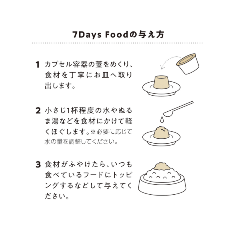 7Days Food (セブンデイズフード)フリーズドライ 全7種類×4食セット(28食分) – anicomselect(アニコムセレクト)